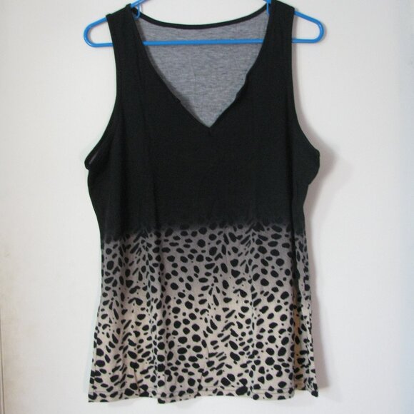 Source Unknown | Tops | Copy Black Gradient Leopard Print Tank Xl New ...